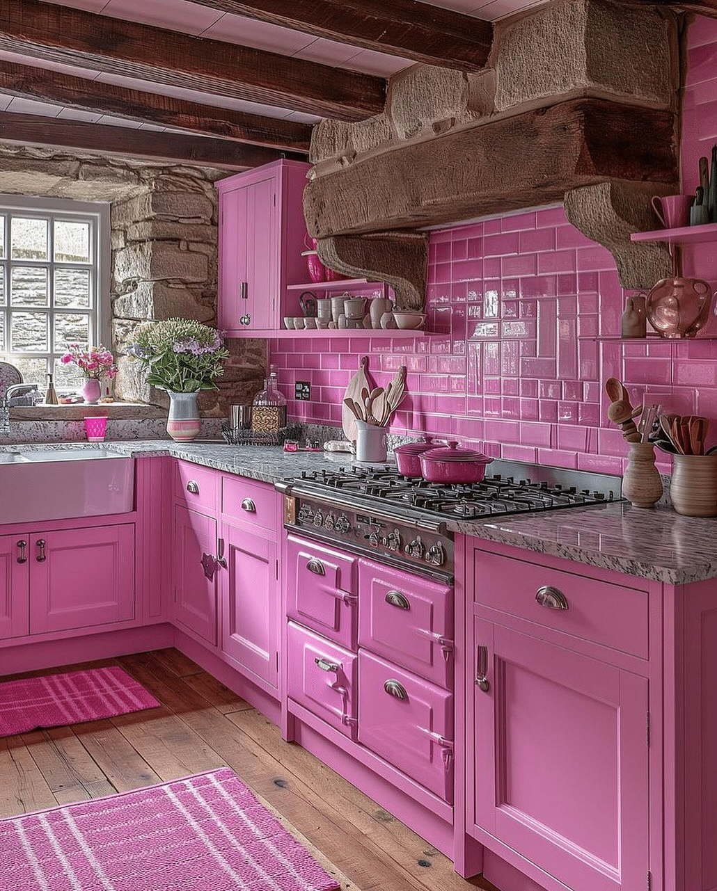 40 Most Elegant And Unique Pink kitchen Ideas - Drop By My Home