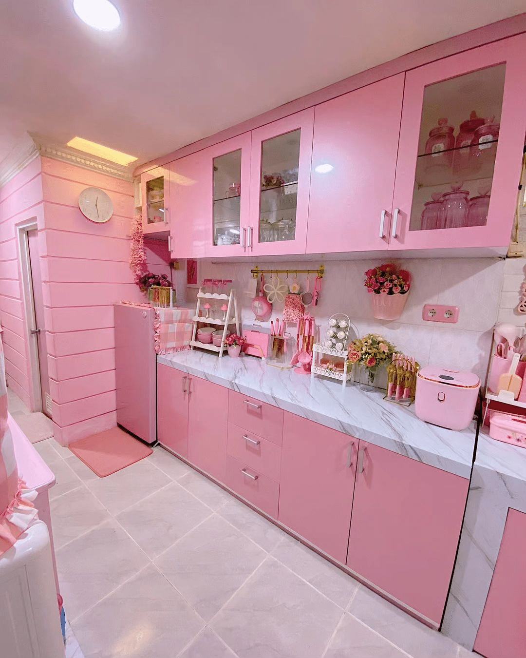 40 Most Elegant And Unique Pink kitchen Ideas - Drop By My Home