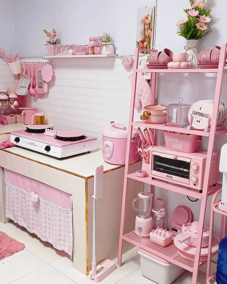 40 Most Elegant And Unique Pink kitchen Ideas - Drop By My Home