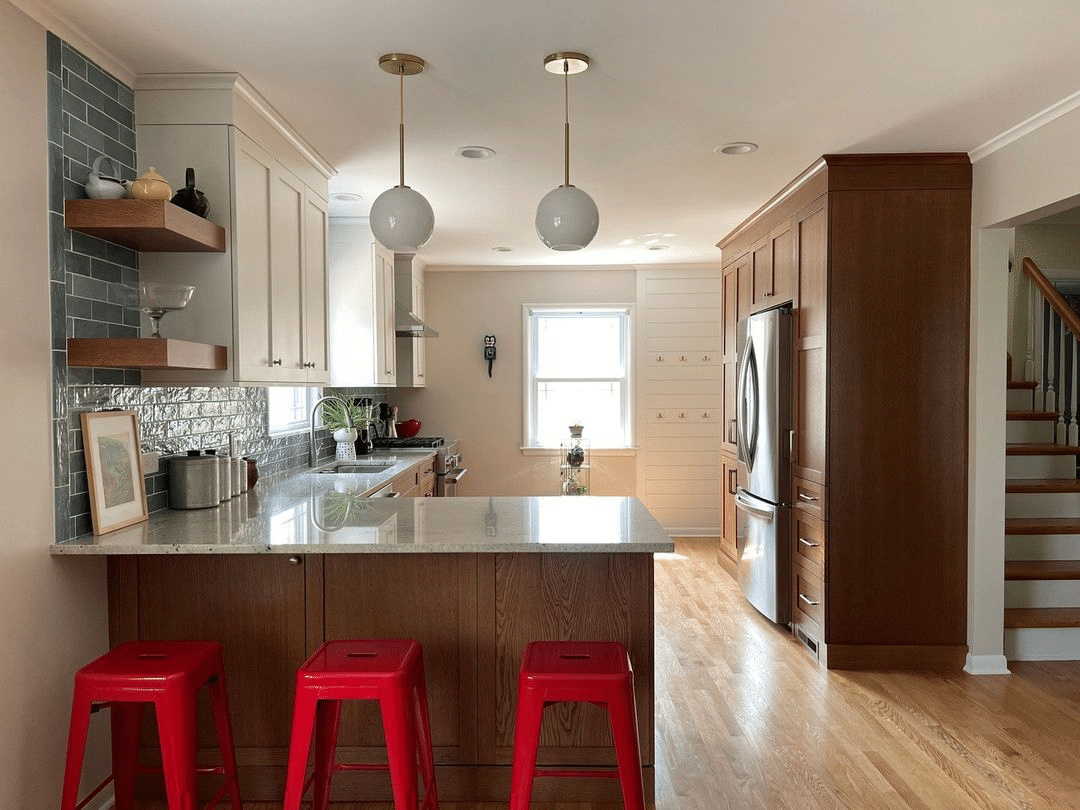 40 Dazzling Kitchen Peninsula Attached To Wall Ideas - Drop By My Home