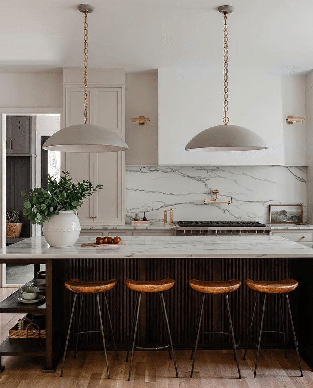 35 Magnificent Kitchen Island With Back Panel Ideas - Drop By My Home