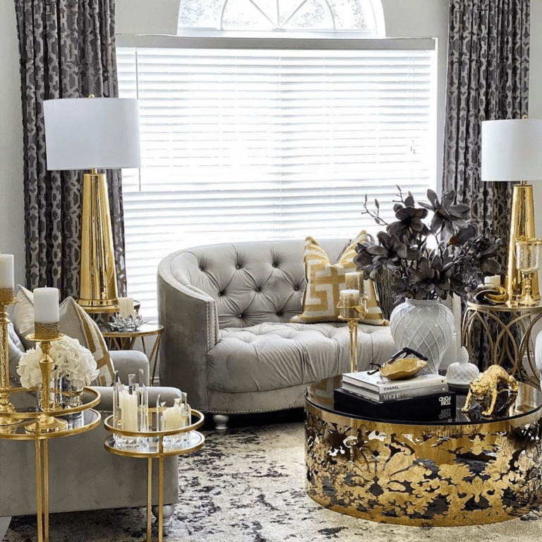 24 Rich Gold Living Room Ideas For A Classy Look - Drop By My Home