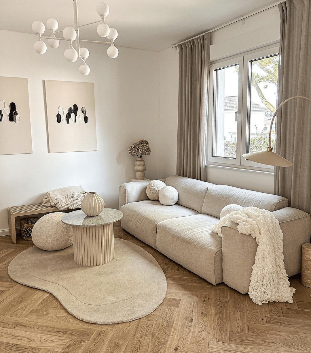 25 Stylish And Modern Cream Living Rooms - Drop By My Home