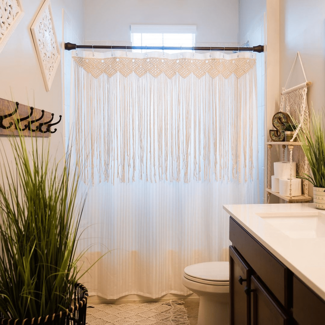 32 Fantastic Shower Curtain Ideas For Small Bathroom - Drop By My Home