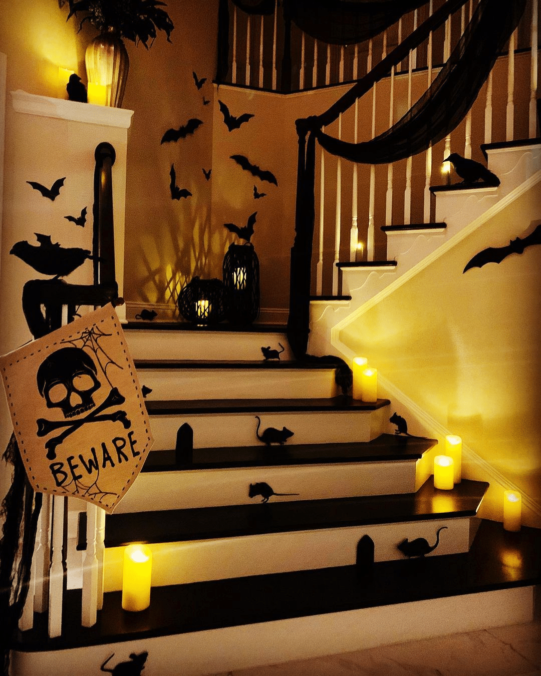 15 Amazing Halloween Staircase Decor Ideas - Drop By My Home
